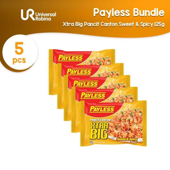 5 x Payless Xtra Big Pancit Canton Sweet Spicy (130g) | Lazada PH