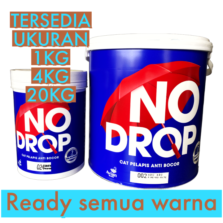 ANEKA LOGAM CAT NO DROP SEMUA WARNA AQUAPROOF CAT DINDING CAT TEMBOK ...