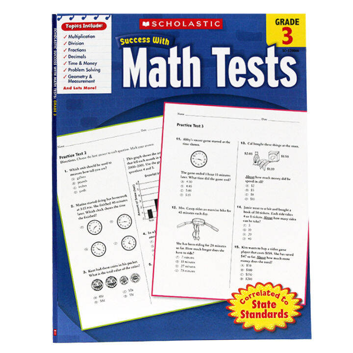 Academic success with math tests grade 3 third grade American Primary ...