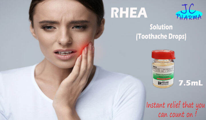 Authentic Rhea Solution Toothache drops (Dental Analgesic) 7.5 mL ...