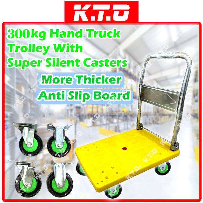 HEAVY DUTY FOLDABLE PVC PLATFORM HAND TRUCK TROLLEY 300KG AND NEW TYPE ...