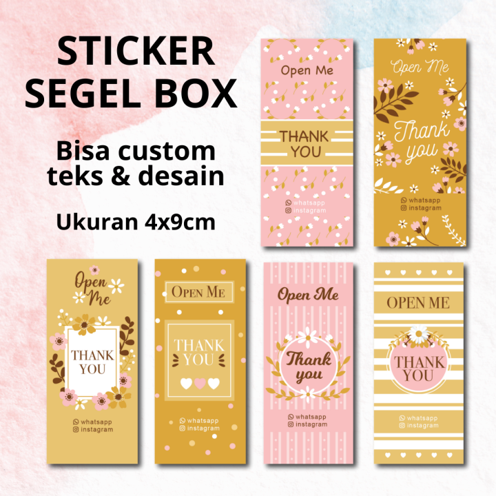 (ISI 32 PCS) Sticker Segel Kemasan bisa custom / Sticker Segel Box ...