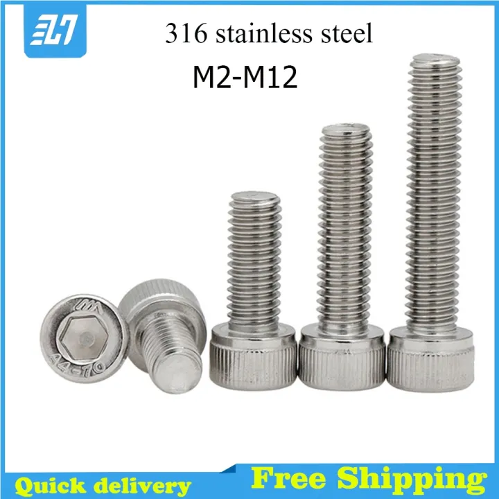 Hex Socket Head Cap Screw Thread Metric Hexagon Allen Head Bolt 316 ...
