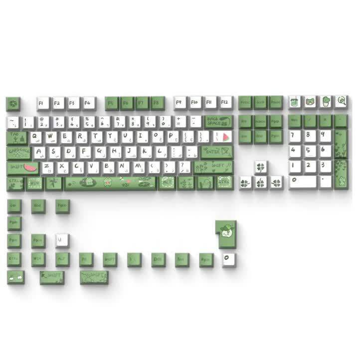 OEM12mm Keycaps 129Keys Little Pattern For Gaming Mechanical Keyboard ...