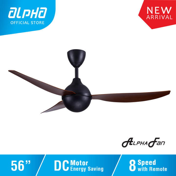 ALPHA AlphaFan - AX80 3B 56 Inch DC Motor Ceiling Fan with 3 Blades (8 ...