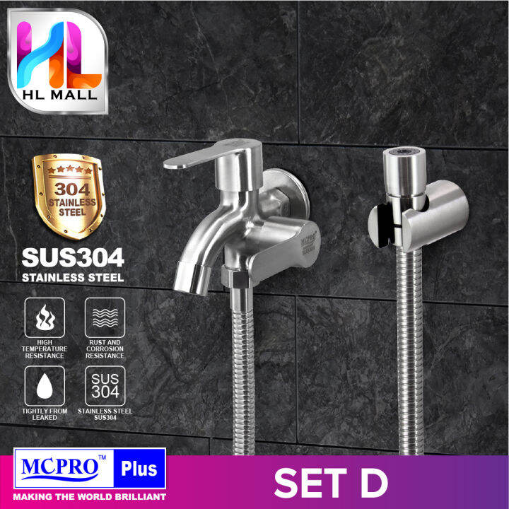 MCPRO Stainless Steel SUS304 Bathroom Faucet TWO WAY TAP bidet spray ...