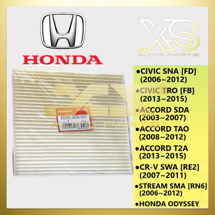 HONDA CABIN AIR COND FILTER HONDA CIVIC FD SNA FB TRO SNB ACCORD SDA ...