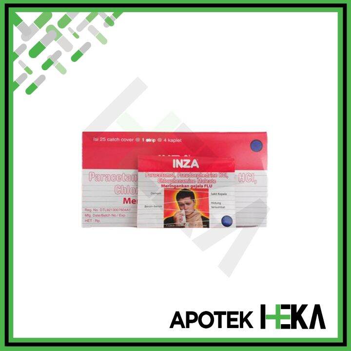 Inza Tablet Obat Flu dan Demam Box isi 25x4 Tablet | Lazada Indonesia