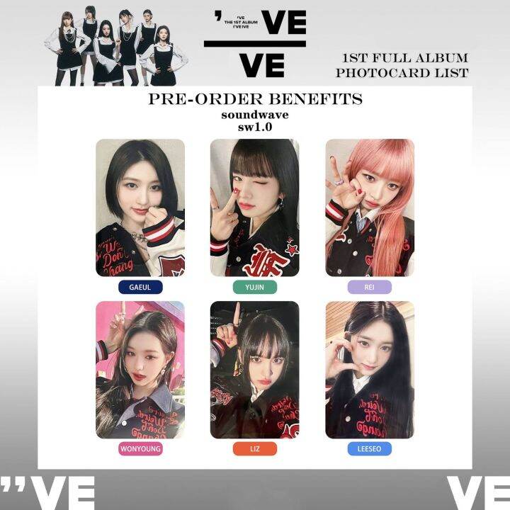 IVE Album I’ve IVE Sound Wave PhotoCards Collections Withmuu Iam Lomo Cards Yujin Gaeul Rei Liz ...