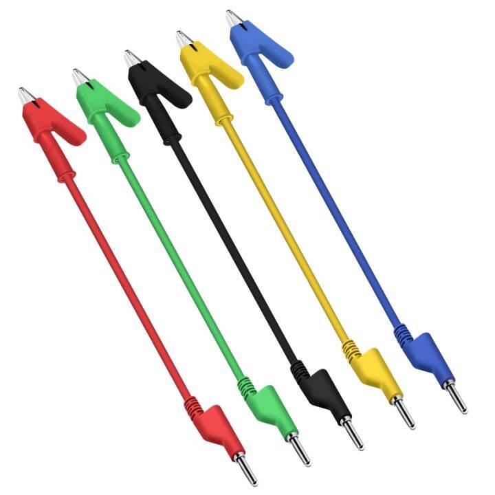 1Pcs 4mm Test Cable Banana Plug To Crocodile Alligator Clip Test Probe ...