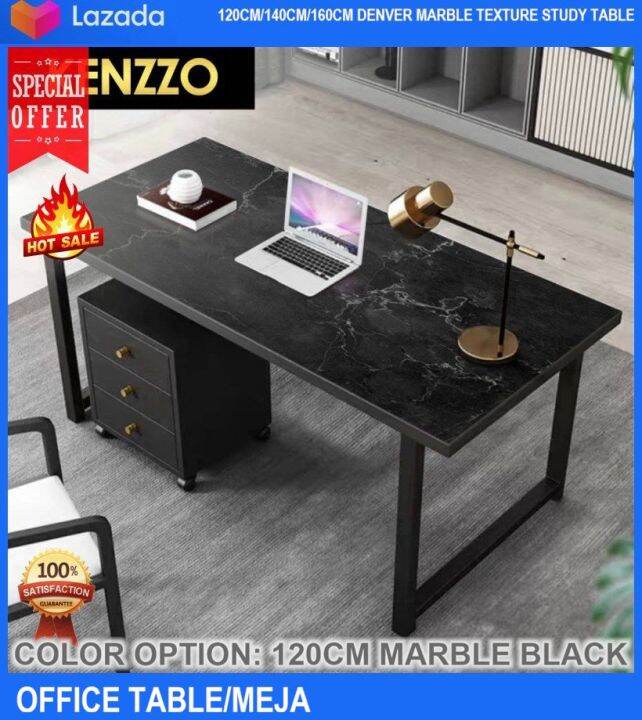 120cm/140cm/160cm Denver Marble Texture Study Table/ Office Table/meja ...