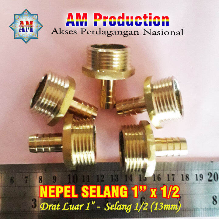 Nepel Selang 1"x1/2, Neaple 1"x1/2, Nipple Hose, Fitting Hose, Drat ...