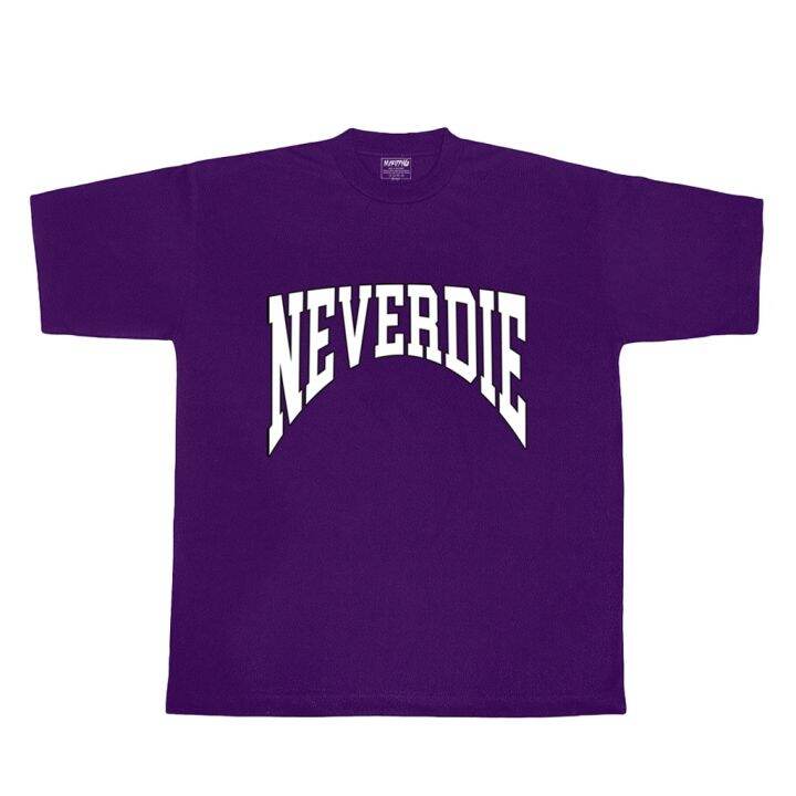 Neverdying - Neverdie Varsity Arc tee Arc shirt violet Pro club inspired for men and women ...