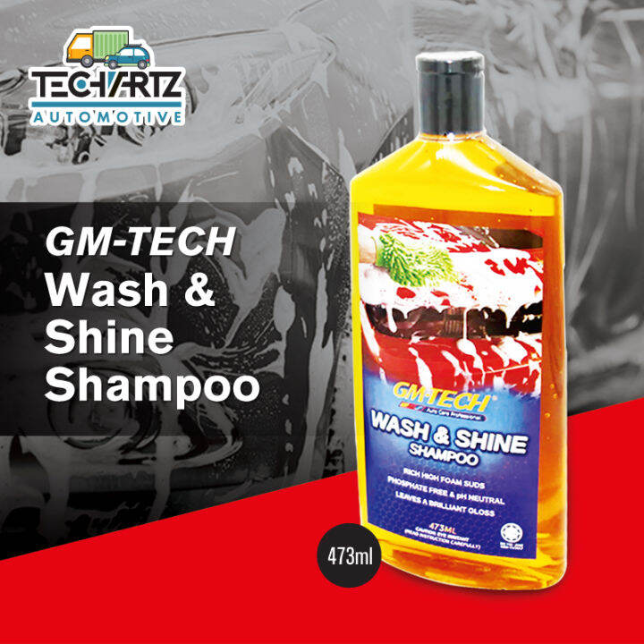 TECHARTZ | GM-TECH Car Wash & Shine Shampoo 473ml | Syampu Cuci Kereta ...