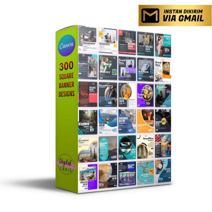 Template Canva 300 Siap Edit Template Square Banner Design Social Media ...