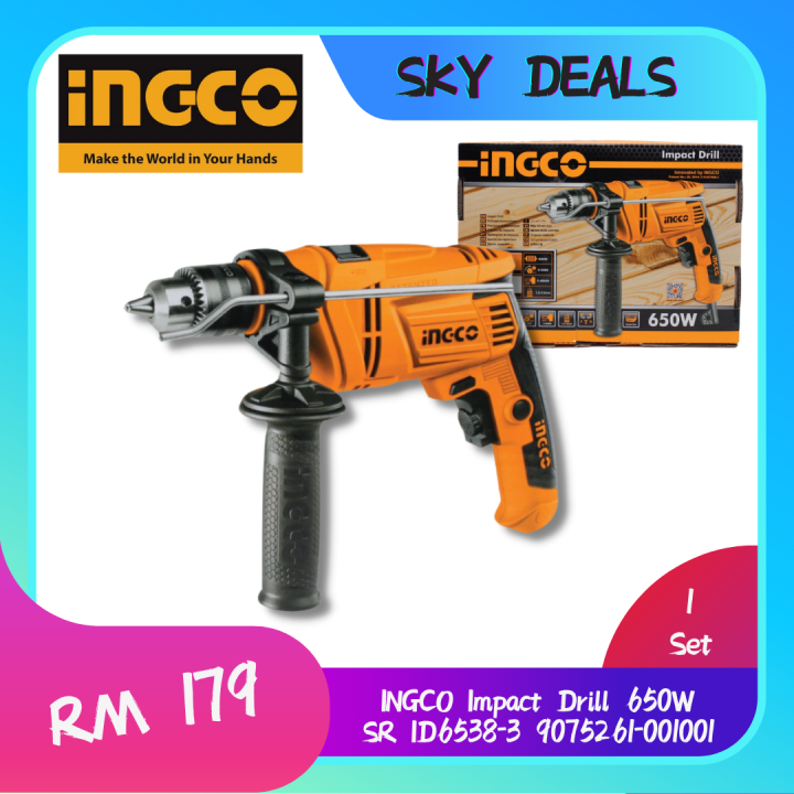 INGCO Impact Drill 650W SR ID6538-3 Powerful impact drill heavy duty ...