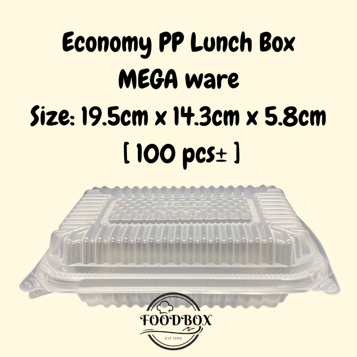 FOODBOX - Economy PP Lunch Box [100pcs±] MEGAware - Disposable Plastic ...