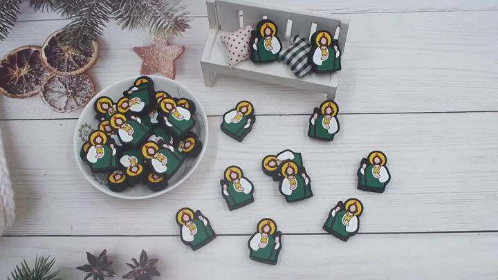 Chenkai 50ชิ้นพระเยซูโฟกัสลูกปัดสำหรับปากกา B Eadable ปากกาซิลิโคนเสน่ห์ตัวละครลูกปัดสำหรับปากกา ...