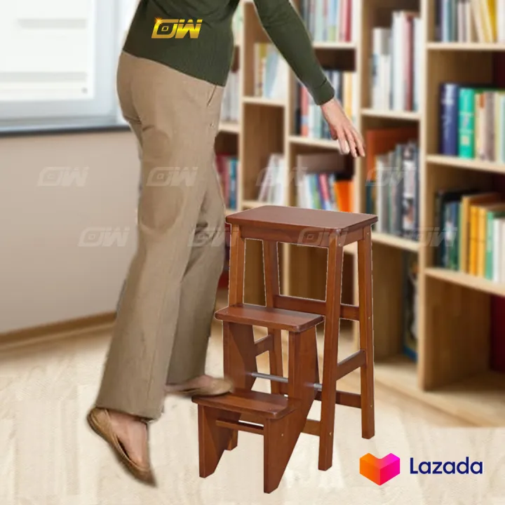 SE-03 SOLID WOOD STEP CHAIR / LADDER CHAIR / KERUSI TANGGA / KITCHEN ...