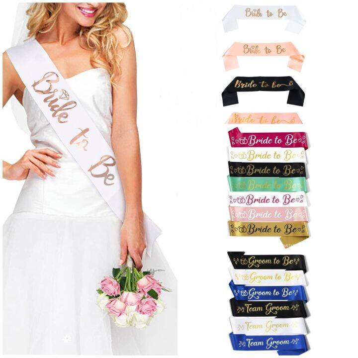 D218 1PC Bride,Groom,Team Bride Sash Bridesmaids Bridal Shower Decor ...