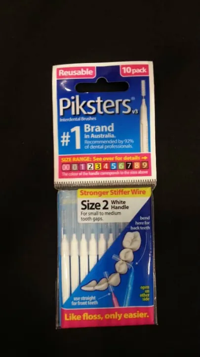 Piksters interdental Brush (10 pcs/pack) size 2 white | Lazada