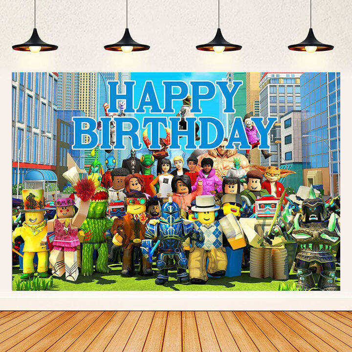 Roblox Happy Birthday Photography Background Birthday Party Decoration ...