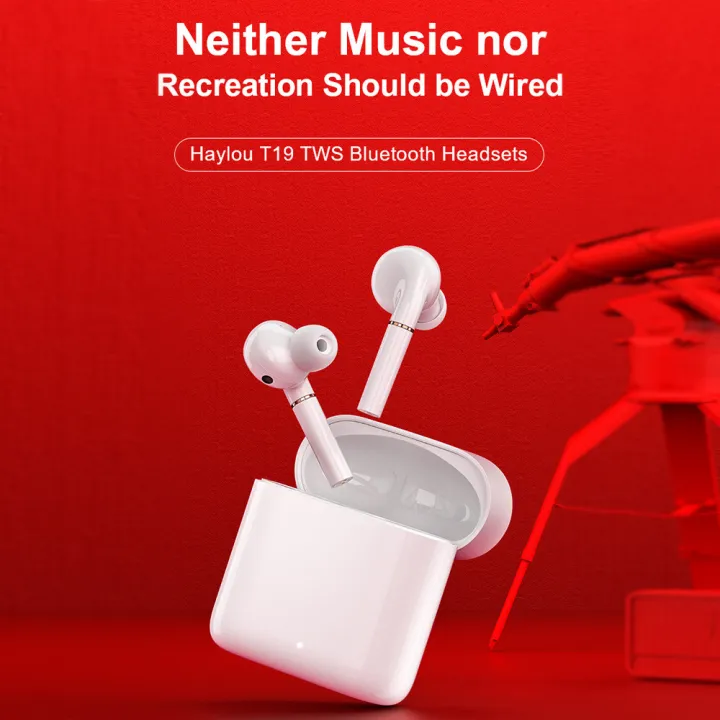 Haylou T19 TWS Earphone Wireless Charging Function and Popup Connection ...