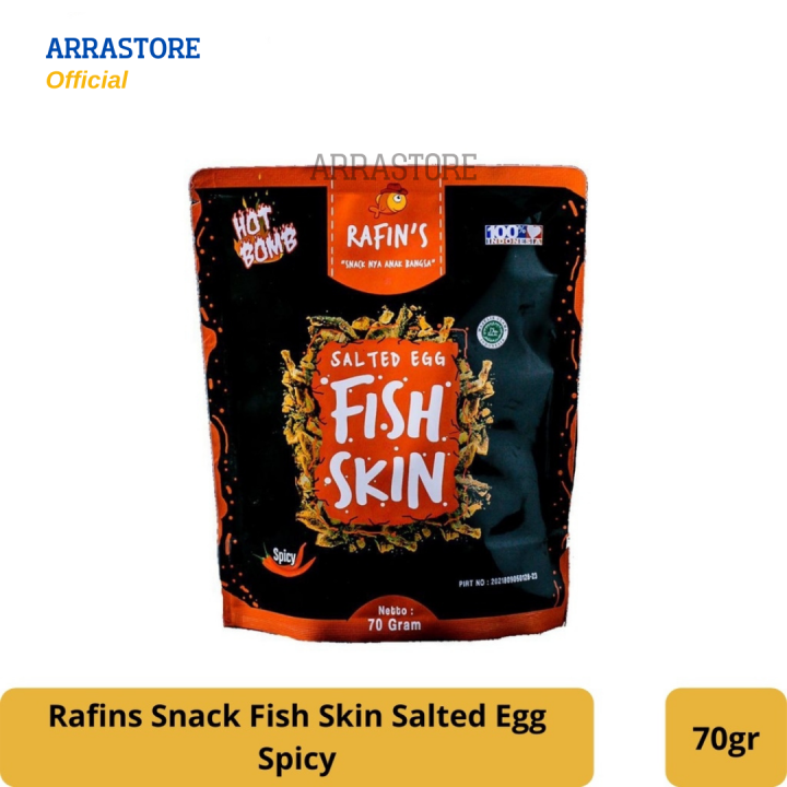 Keripik Kulit Ikan Patin - Fish Skin Rafins- Salted egg Spicy | Lazada ...