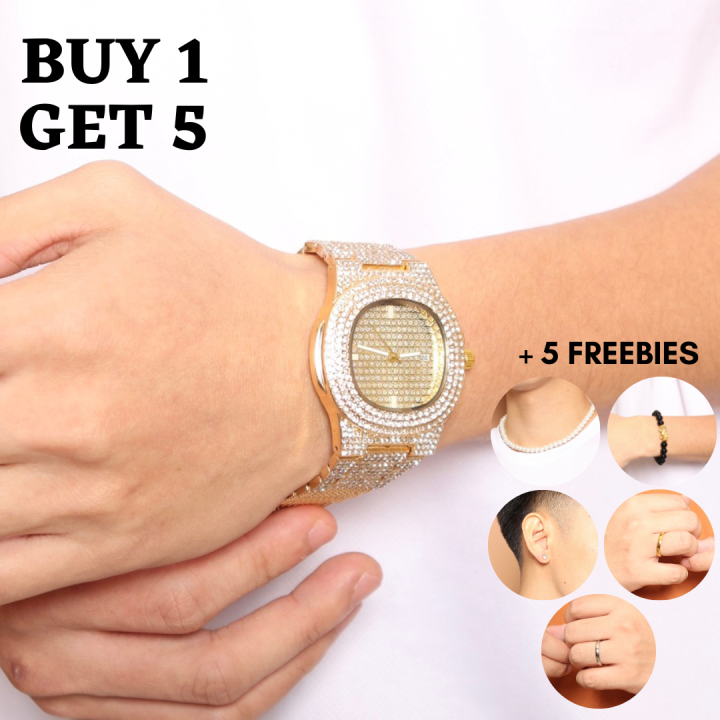 Chain Street - Premium Gold Iced Watch with FREE BOX | Lazada PH