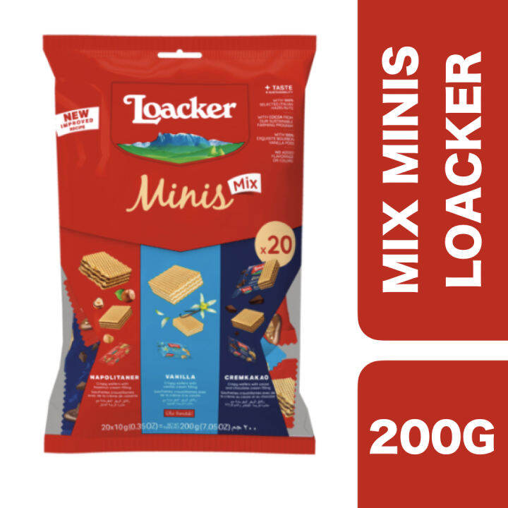 Loacker Minis Mix Assorted Wafer 200g ++ ล็อคเกอร์ มินิส มิกซ์ เวเฟอร์ ...