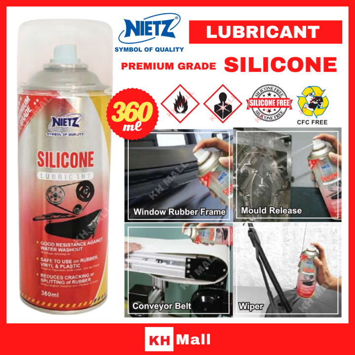 NIETZ Silicone Lubricant Spray 360ML for Rubber, Vinyl and Plastic 硅油 ...