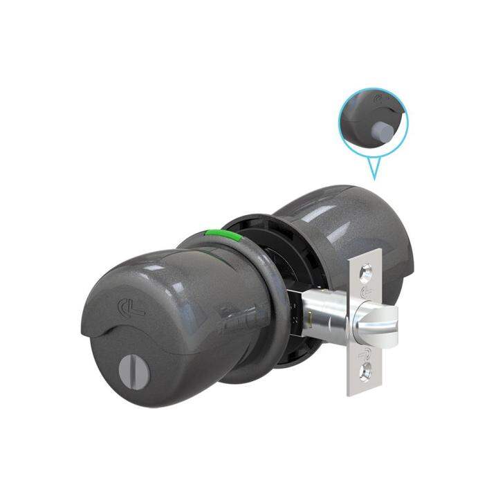 จัดส่งด่วน! ลูกบิดห้องน้ำ CYBER LOCK PRESTO K3-44F หัวกลม สีเทา ...