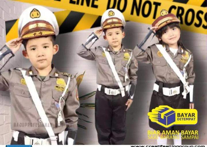 BAJU POLISI ANAK/SERAGAM POLISI ANAK/POCIL SABARA COWO | Lazada Indonesia