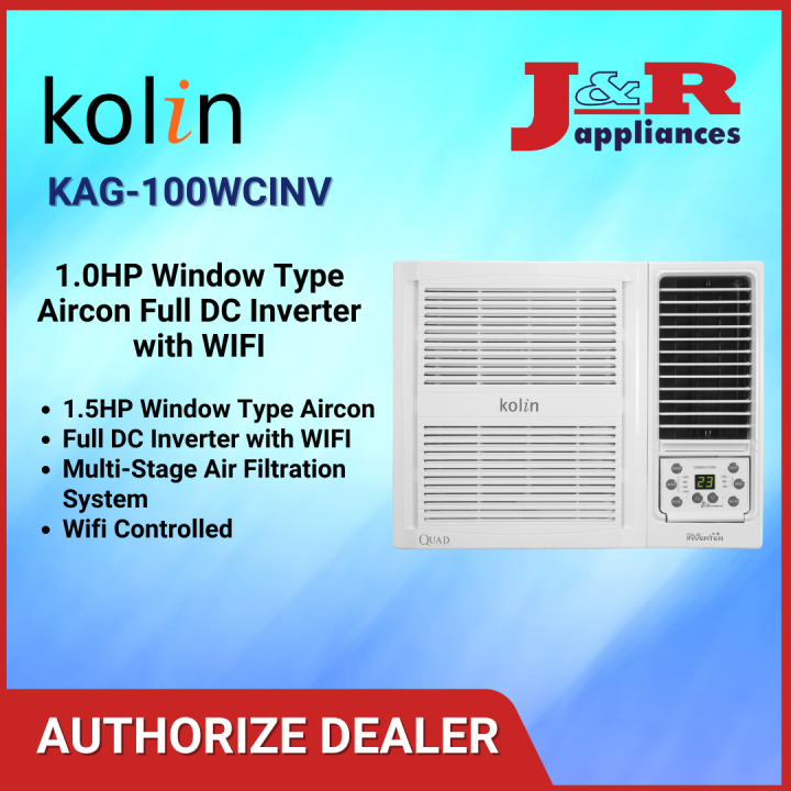 1.0HP Window Type Aircon Full DC Inverter with WIFI KAG-100WCINV ...