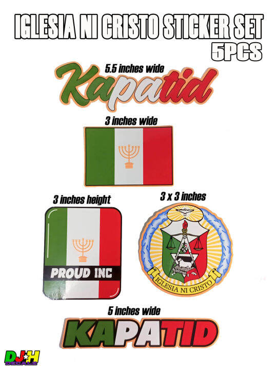 Iglesia Ni Cristo sticker set. vinyl sticker machine cut waterproof ...