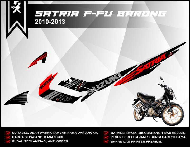 Stiker Striping Decal Hologram Motor Satria Lama/Satria Barong Simpel ...