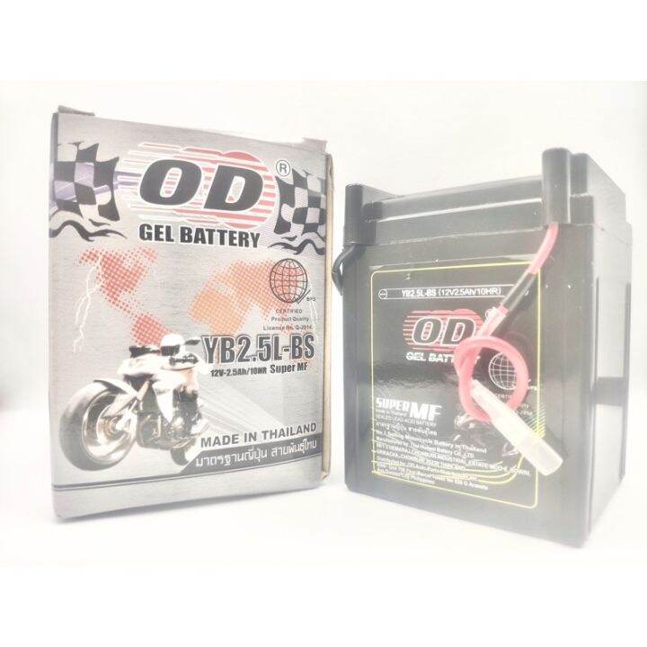 【COD】 OD GEL BATTERY YB2.5L-BS (MAINTENANCE FREE) BAJAJ / CT100 | Lazada PH