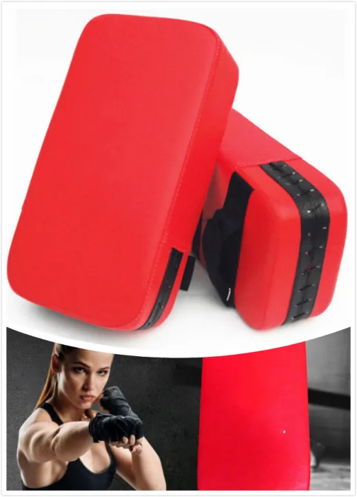 PU Leather Boxing Kick Punch Pad Shield Karate TKD Foot Target Focus ...