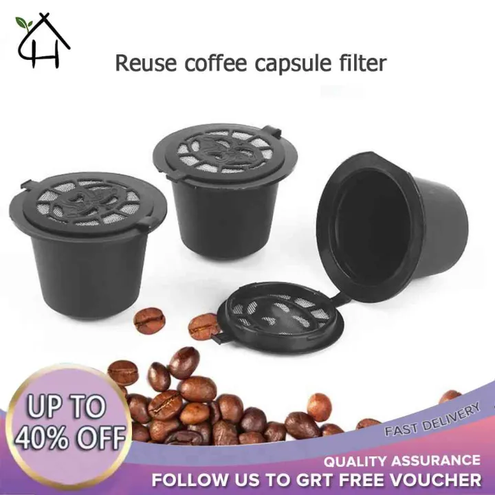 3ชิ้นนำมาใช้ใหม่ NesCoffee แคปซูล Pod นำมาใช้ใหม่ที่มีน้ำหนักเบากาแฟ ...