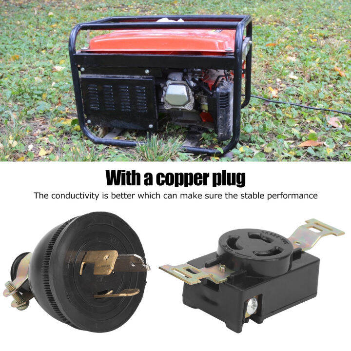 Generator 3‑hole Socket Plug Corrosion Proof Plastic Copper Plug Socket