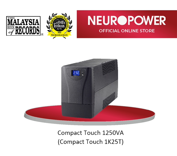 NEUROPOWER UPS [1250VA] COMPACT TOUCH 1K25T 1250VA LINE INTERACTIVE UPS COMES WITH AUTOMATIC ...