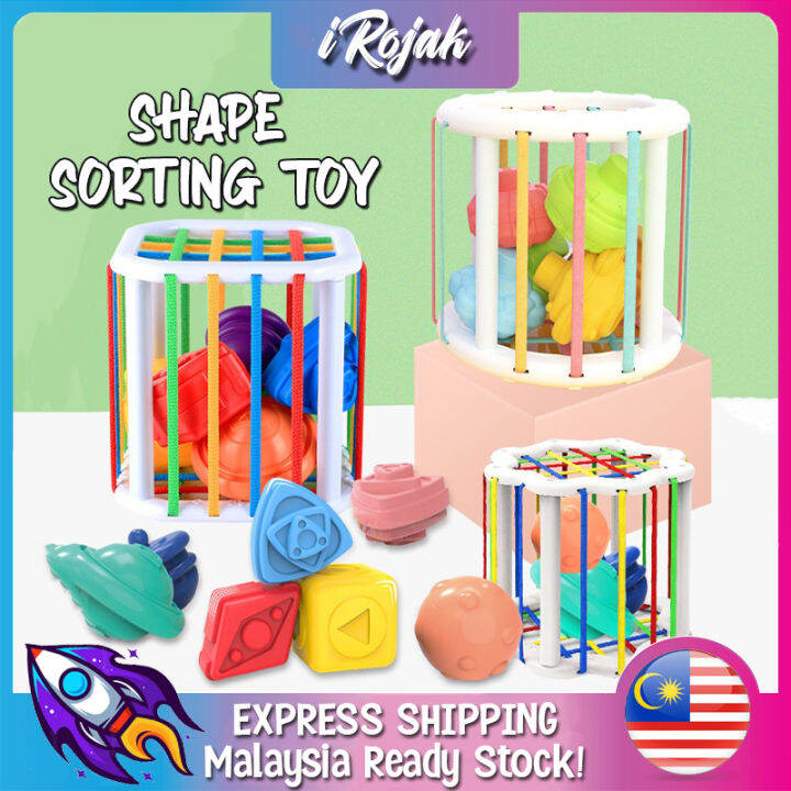 [iRojak] Shape Sorter Rainbow Puzzle Rubik Cube Fidget Toys Sensory ...