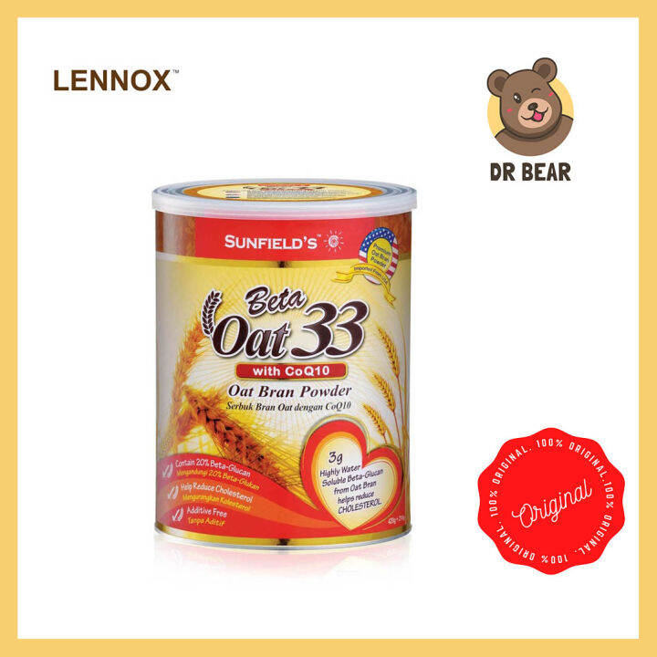 Sunfield's Beta Oat 33 with CoQ10 Oat Bran Powder (420g + 210g) | Lazada