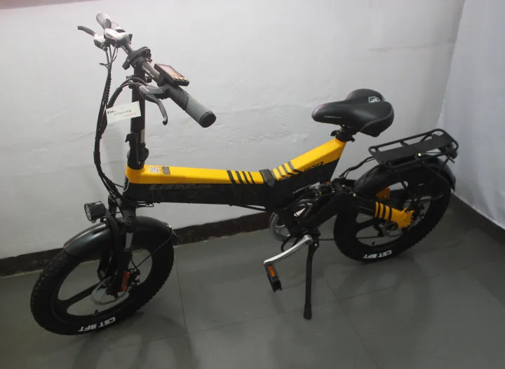Foldable Electric Bike Lankeleisi G650 400w,Yellow/Black color, Shimano ...
