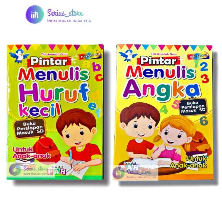 Belajar menulis menebali Huruf Angka berwarna | Lazada Indonesia
