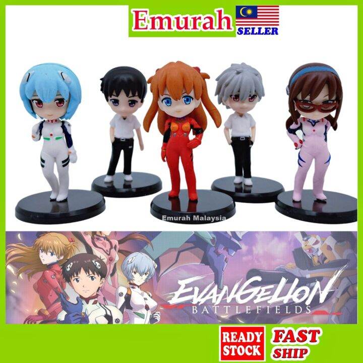 Neon Genesis Evangelion 5pcs Set Action Figure Asuka Langley Soryu ...