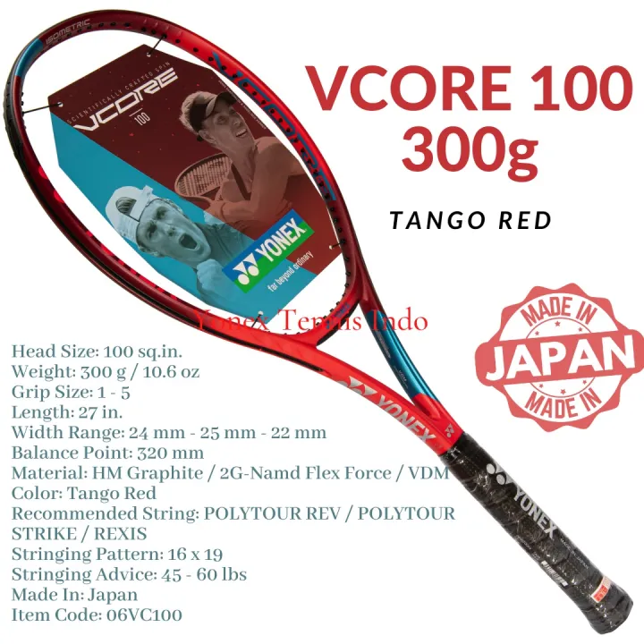 Yonex VCORE 100 300 gram Tango red - racket tennis | Lazada Indonesia