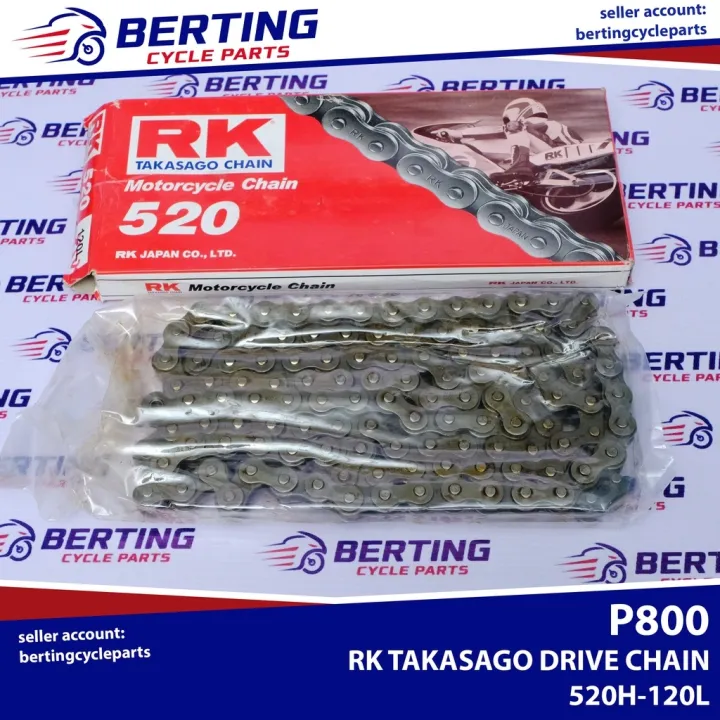 DRIVE CHAIN RK TAKASAGO 520 120L Motorcycle Chain NON ORING Genuine | Lazada PH