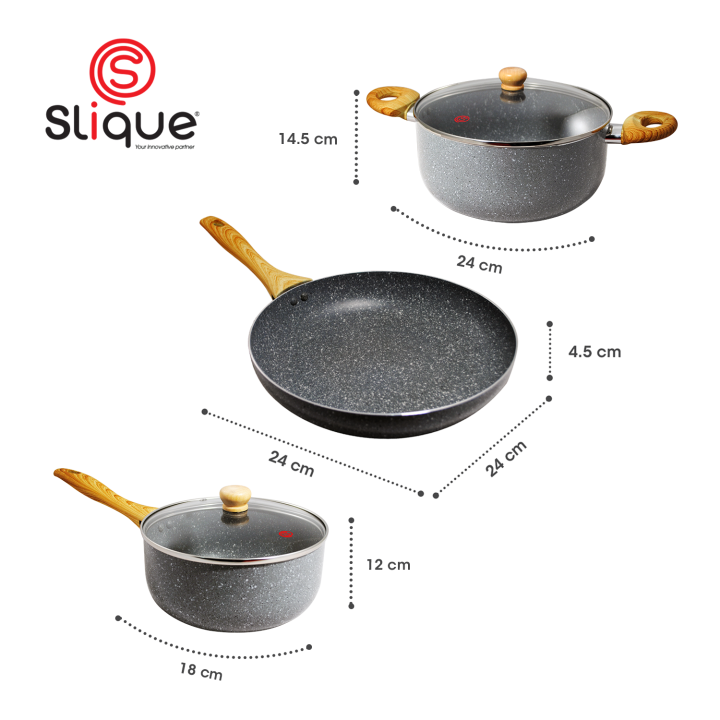 SLIQUE 5PCS COOKWARE SET | Lazada PH