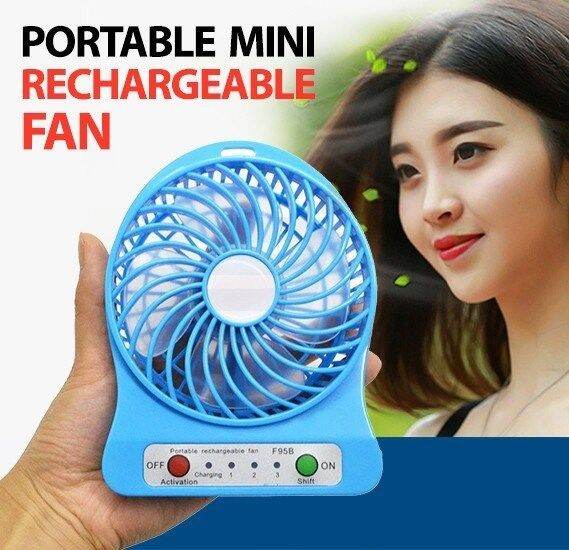 🌹READY STOCK🌹 Smile Mini Fan USB Portable Rechargeable Handle Fresh ...